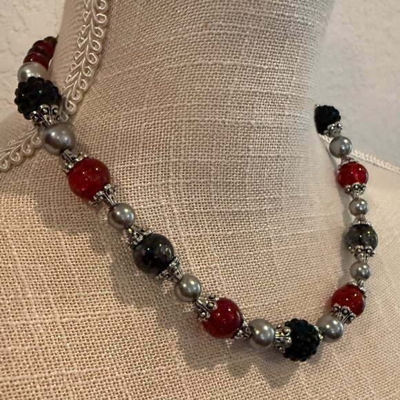 Jewelry | Holiday Power Colors Beaded Necklace | Poshmark